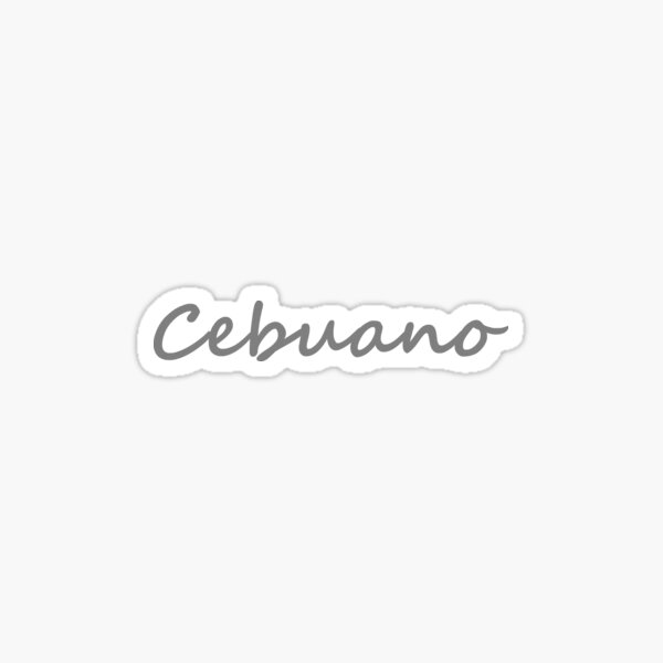 "Cebuano - Filipino language" Sticker for Sale by PabloBSanchez | Redbubble