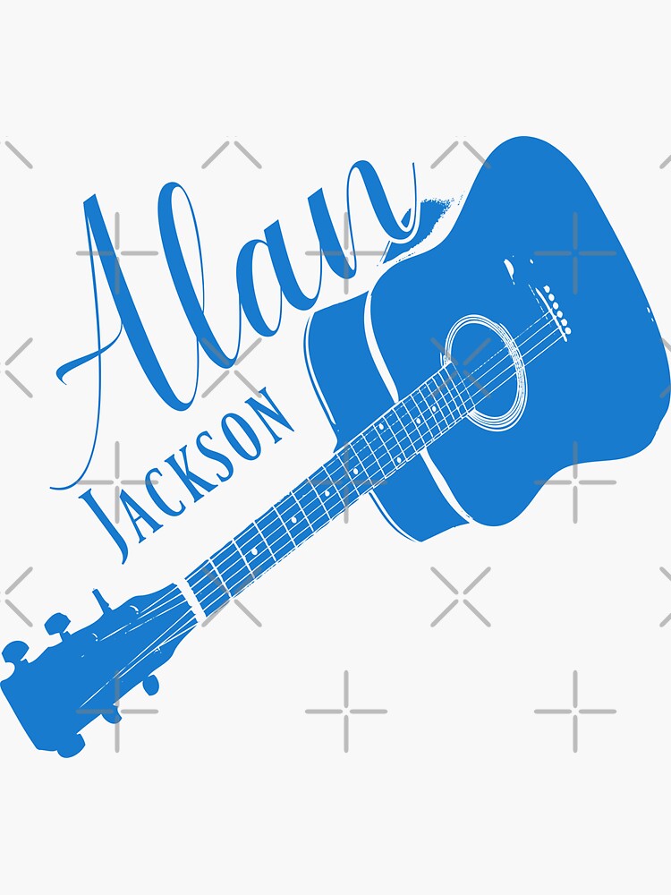 "Alan Jackson, fan art. Musician" Sticker for Sale by Degiab | Redbubble