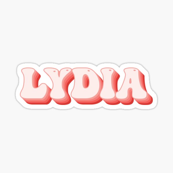 "Lydia - Name" Sticker for Sale by kindxinn | Redbubble