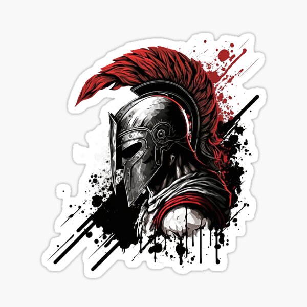 "Spartan Warrior: The Ultimate Battle-Ready Design" Sticker for Sale by ...