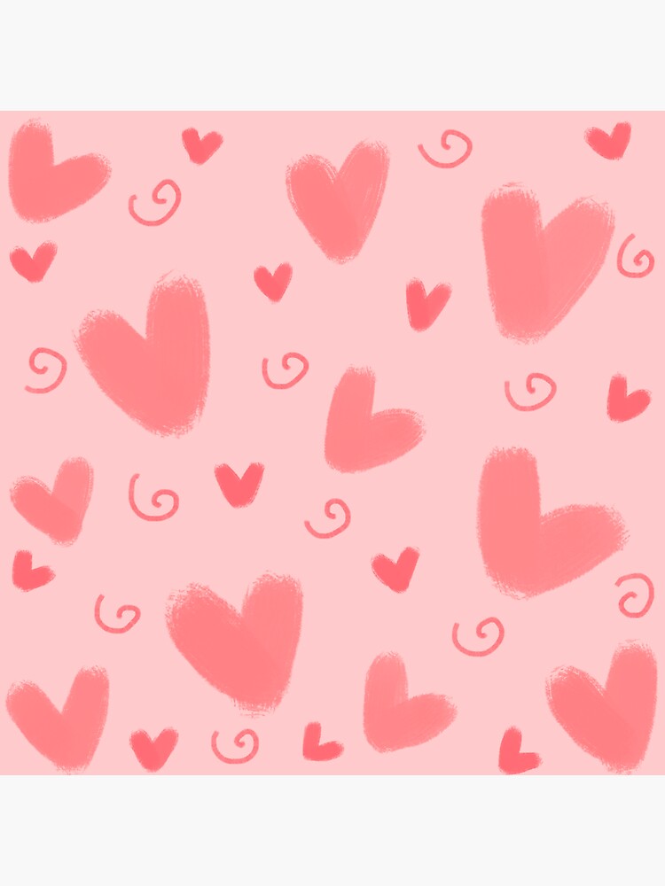 "Cute sweet pink hearts as romantic seamless pattern background ...