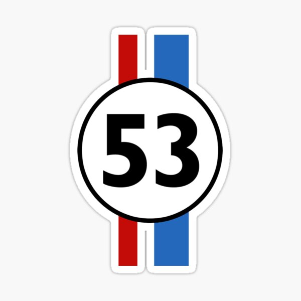 "herbie the love bug" Sticker for Sale by rimasaci | Redbubble