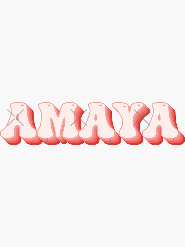 "Amaya - Name" Sticker for Sale by kindxinn | Redbubble