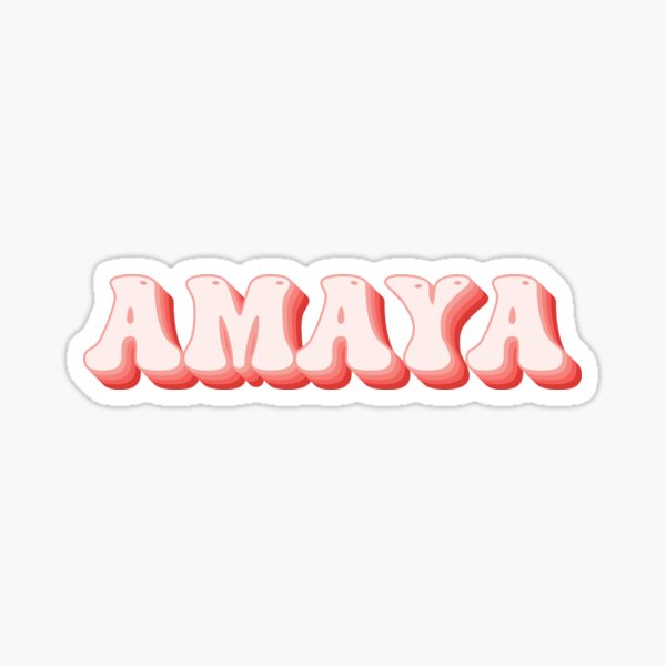 "Amaya - Name" Sticker for Sale by kindxinn | Redbubble
