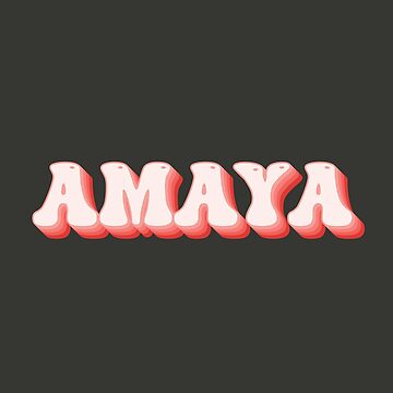 "Amaya - Name" Sticker for Sale by kindxinn | Redbubble