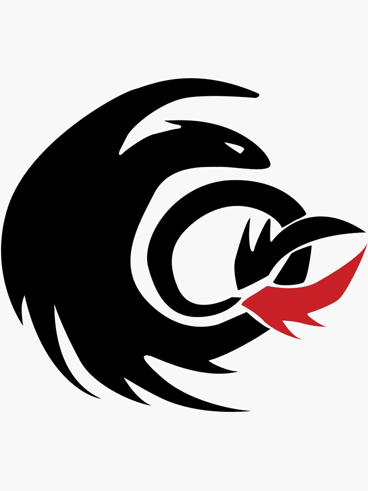 "Toothless - HTTYD - LOGO" Sticker for Sale by AmmiFantasy | Redbubble