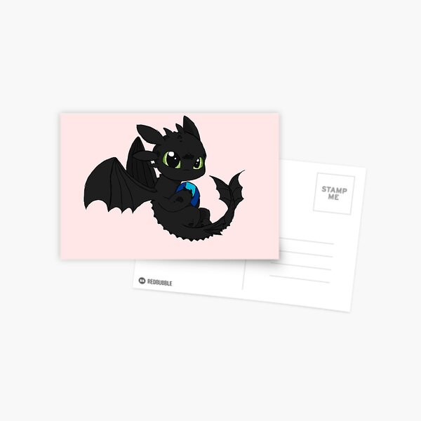 "Toothless - HTTYD - Cute Baby Dragon" Postcard for Sale by AmmiFantasy ...