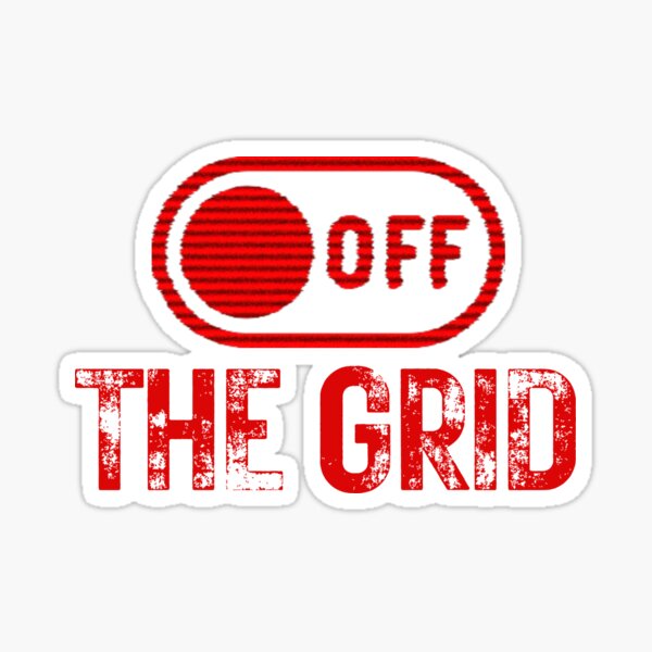 "OFF THE GRID" Sticker for Sale by danielmckay | Redbubble