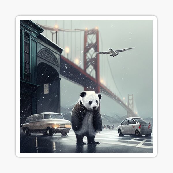 "The sad life of the panda" Sticker for Sale by nextisnowStore | Redbubble