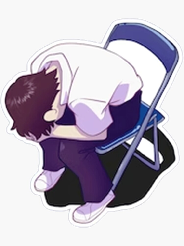 "Shinji Ikari in the Froggy Chair" Sticker for Sale by art-xl | Redbubble