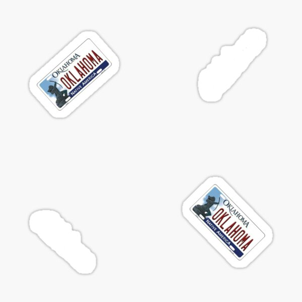 "Oklahoma DMV License Plate Pattern - Available on Stickers Socks Mugs ...