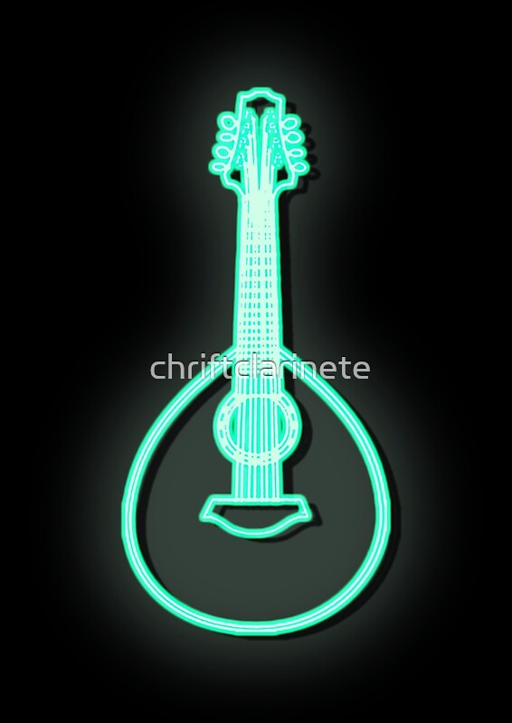 "Neon Mandolin" by chriftclarinete | Redbubble