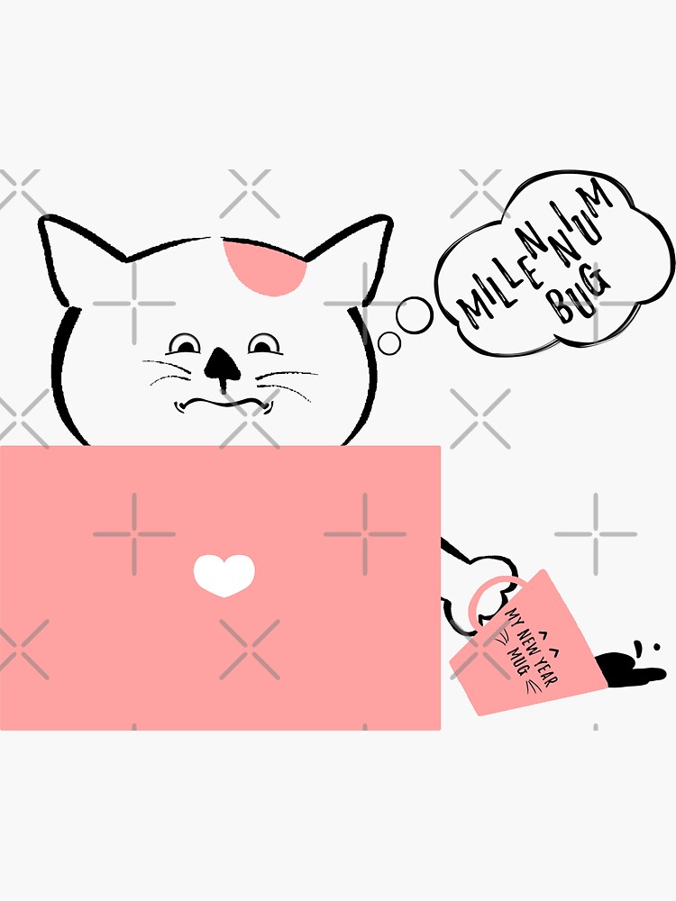 "Y2K millennium bug" Sticker for Sale by stayartsy07 | Redbubble