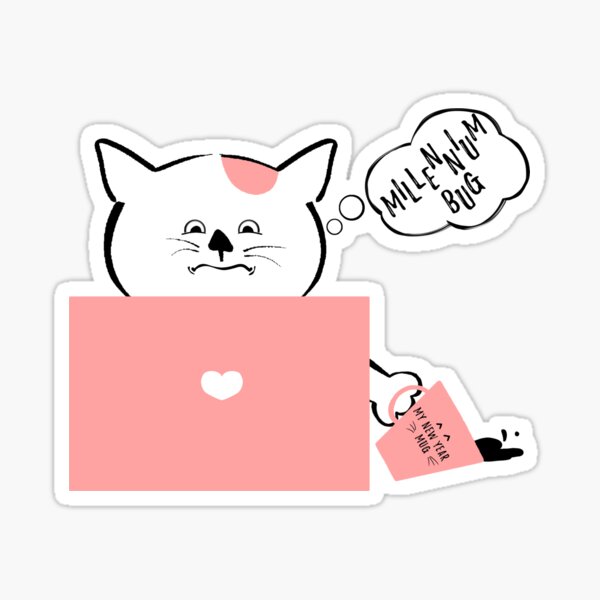 "Y2K millennium bug" Sticker for Sale by stayartsy07 | Redbubble