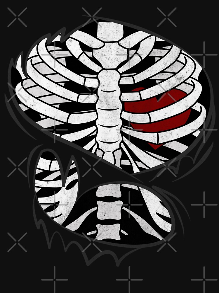 "Skeleton Rib Cage Ripped Shirt Costume" T-shirt for Sale by LuckyU ...