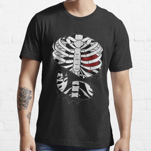 "Skeleton Rib Cage Ripped Shirt Costume" T-shirt for Sale by LuckyU ...