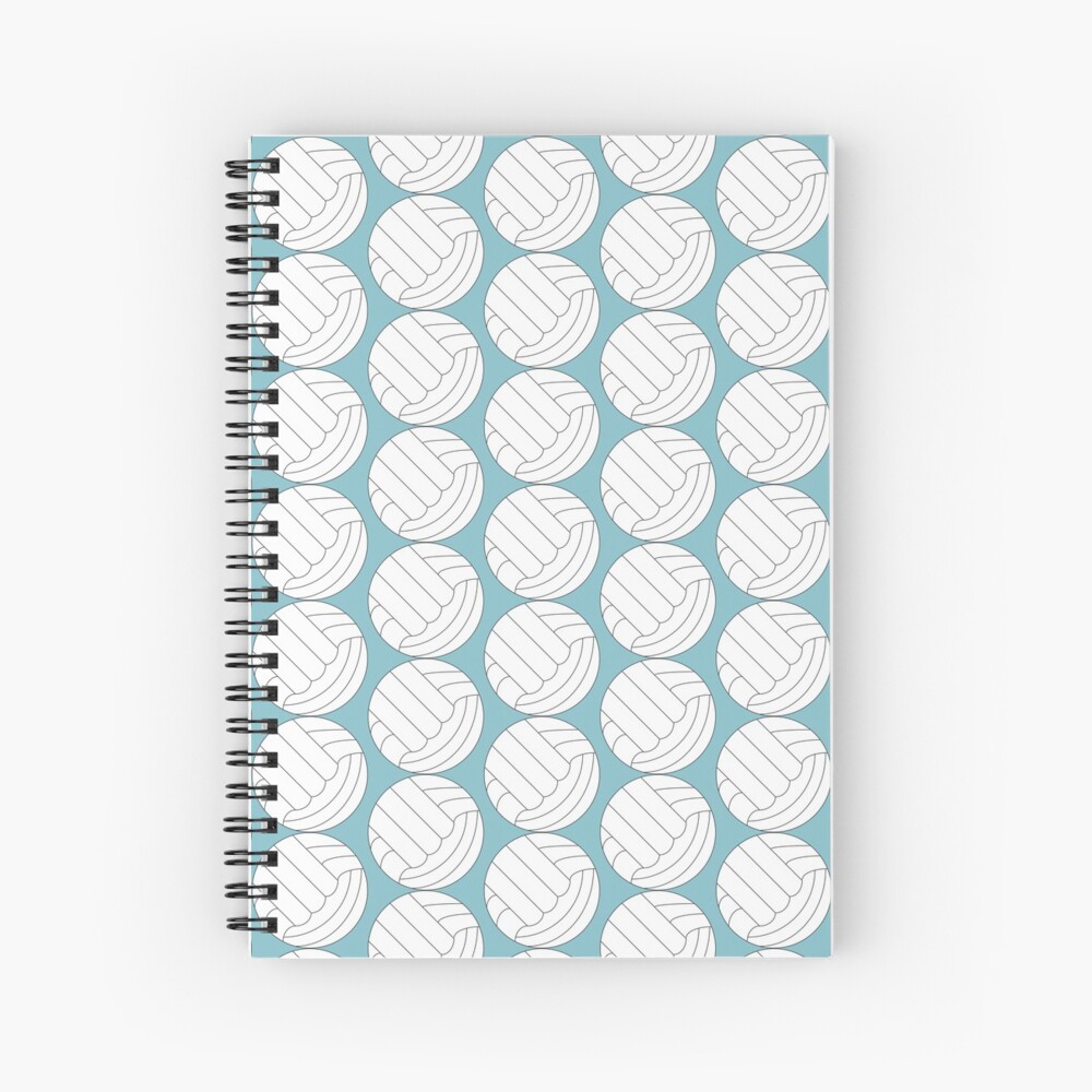 "Netball Pattern Blue" Spiral Notebook for Sale by samantor | Redbubble