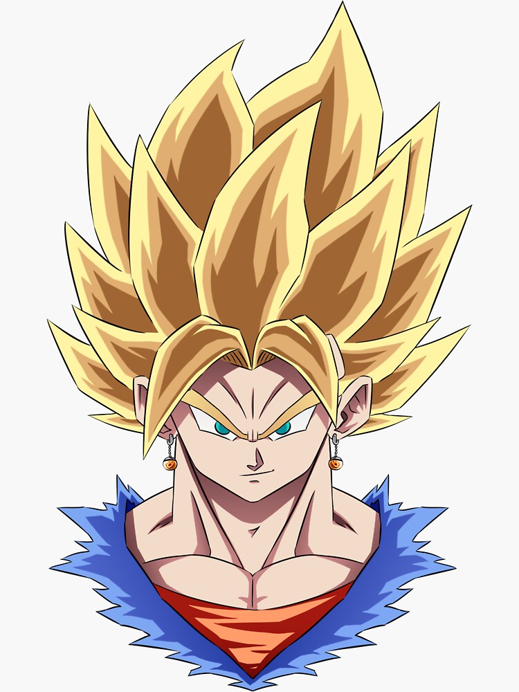 "DRAGONBALL Vegito head" Sticker for Sale by Diodartshop | Redbubble