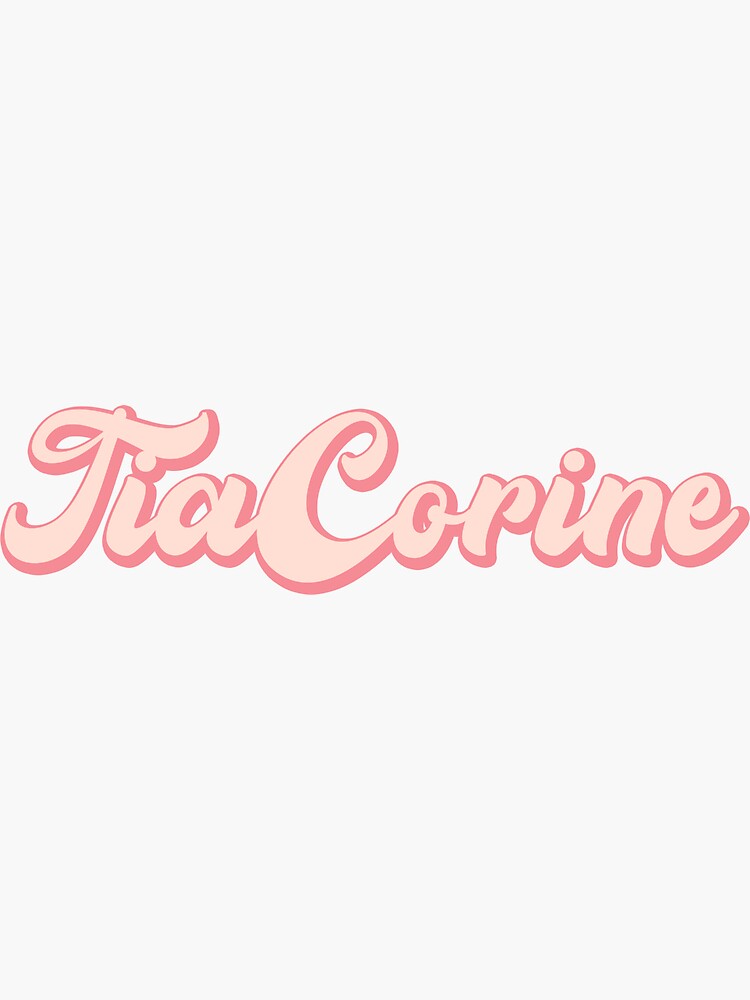 "TiaCorine text logo" Sticker for Sale by granitvit | Redbubble