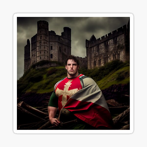 "Wales as a Superhero #2" Sticker for Sale by LukeAiWalker | Redbubble