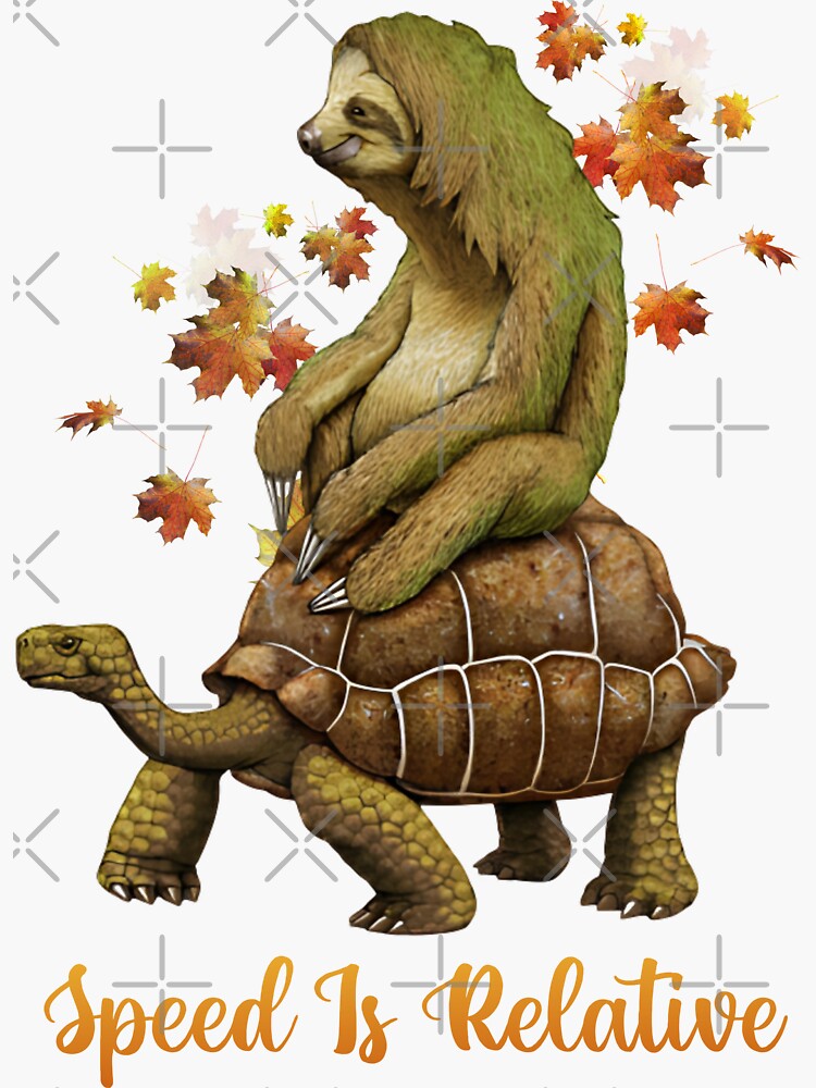 "Speed is Relative Animal Retro" Sticker for Sale by Dermdawan | Redbubble
