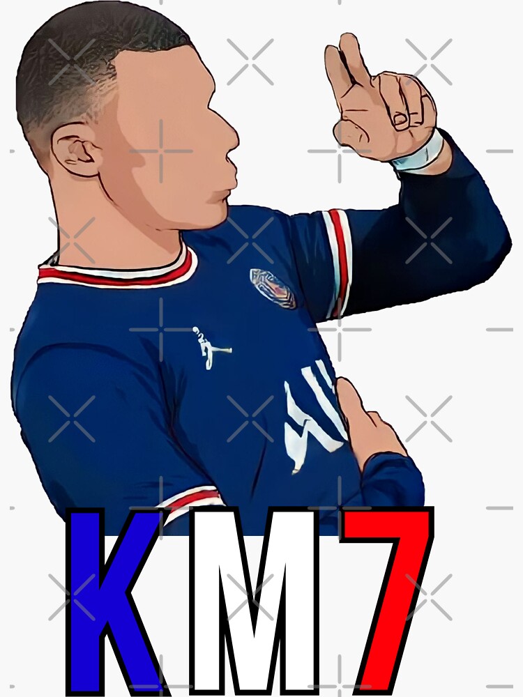 "Kylian Mbappe KM7 - PSG - Goal Celebration" Sticker for Sale by BZ69 ...