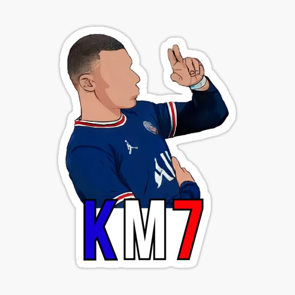 "Kylian Mbappe KM7 - PSG - Goal Celebration" Sticker for Sale by BZ69 ...