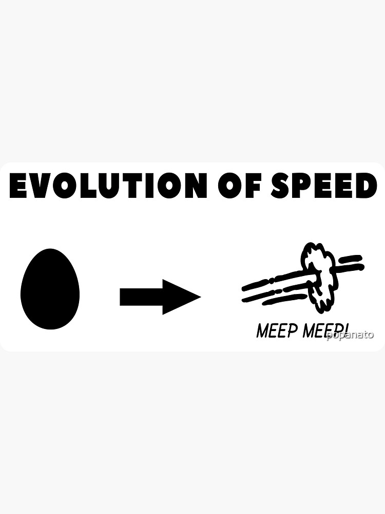 "Evolution of speed" Sticker for Sale by popanato | Redbubble