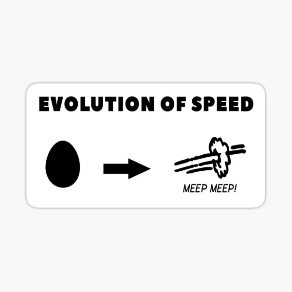 "Evolution of speed" Sticker for Sale by popanato | Redbubble