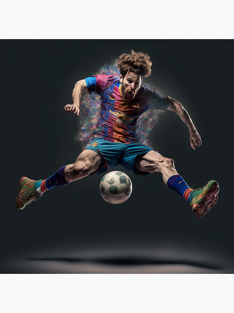 "Messi Jump" Sticker for Sale by DaVincieArtist | Redbubble
