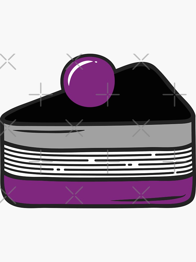 "Asexual Cake Proud Asexuality Ace Pride Flag Subtle Queer" Sticker for ...