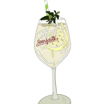 "Hugo Spritz" Sticker for Sale by Caroline Tatko | Redbubble