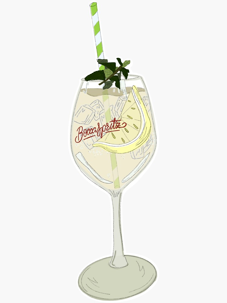 "Hugo Spritz" Sticker for Sale by Caroline Tatko | Redbubble