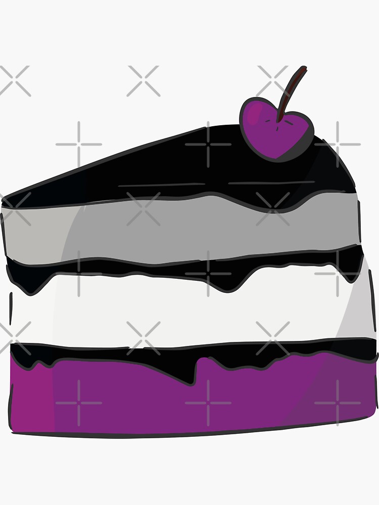 "Asexual Cake Proud Asexuality Ace Pride Flag Subtle Queer" Sticker for ...