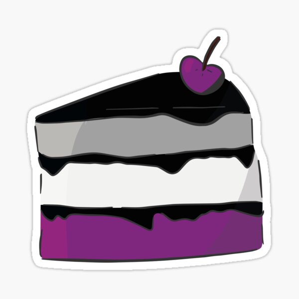 "Asexual Cake Proud Asexuality Ace Pride Flag Subtle Queer" Sticker for ...