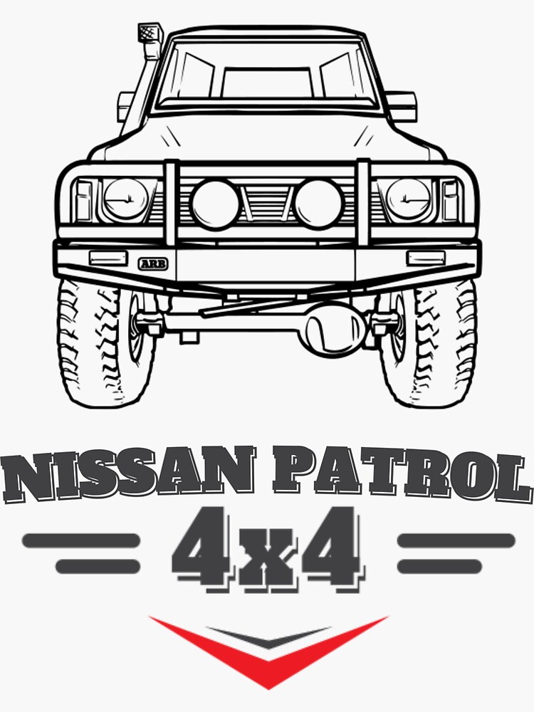 "Nissan Patrol 4x4" Sticker for Sale by Off-RoadCars | Redbubble