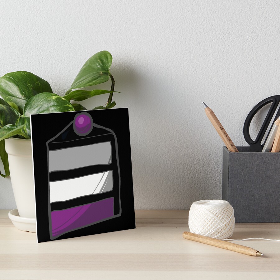 "Asexual Cake Proud Asexuality Ace Pride Flag Subtle Queer" Art Board ...