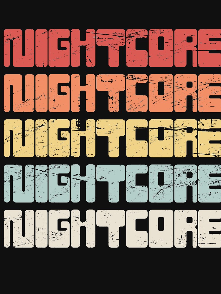 "Vintage NIGHTCORE Music Text" T-shirt for Sale by ethandirks ...