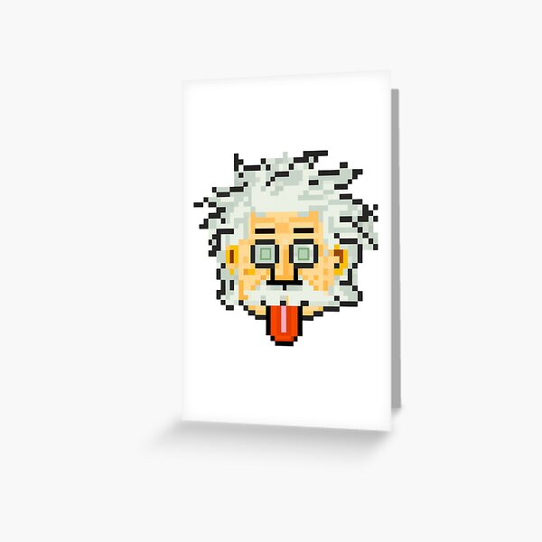 "Einstein in Pixel Art" Greeting Card for Sale by AIaesthetic | Redbubble