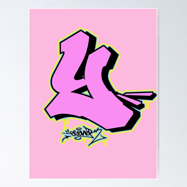 "PINK LETTER Y BY ESONE URBAN GRAFFITI STREET STYLE " Poster for Sale ...