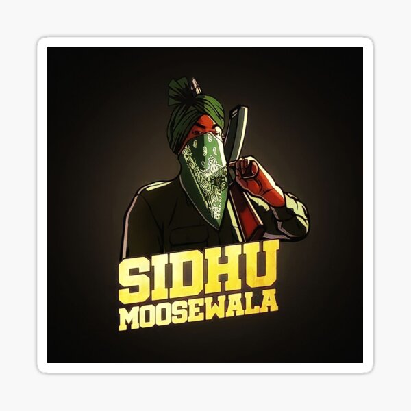 "Masked Moosewala" Sticker for Sale by Work2art | Redbubble
