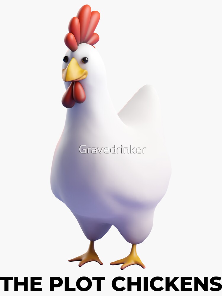 "The Plot Chickens" Sticker for Sale by Gravedrinker | Redbubble