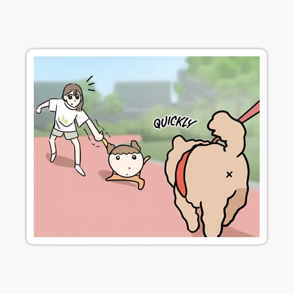 "Maru is a puppy manhwa maru meets a dog" Sticker for Sale by chardo55 ...
