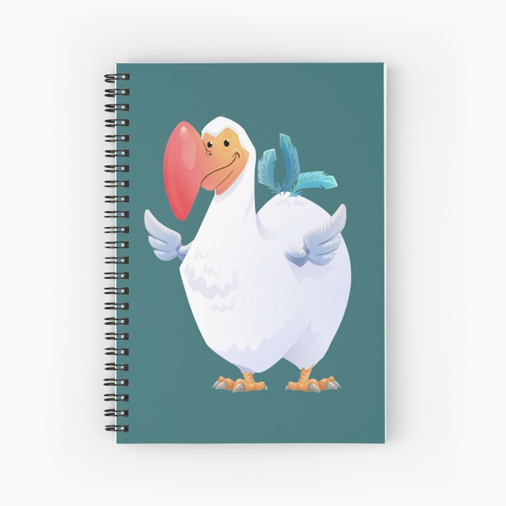 "Cute Dodo Bird (Dododex for Ark: Survival Evolved)" Spiral Notebook by ...
