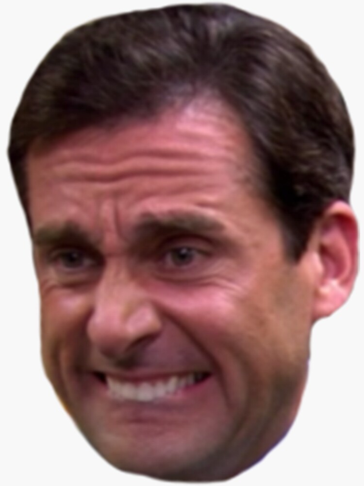 "Michael Scott Large Face - The Office " Sticker for Sale by sonshop99 ...