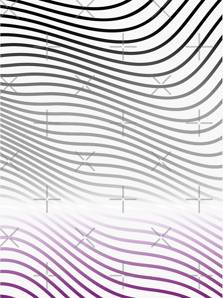 "Asexual Modern Line Art Subtle Ace Pride Proud Asexuality" Sticker for ...