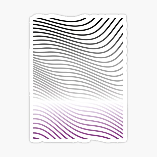 "Asexual Modern Line Art Subtle Ace Pride Proud Asexuality" Sticker for ...