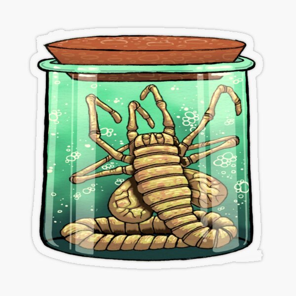 "Facehugger Jar" Sticker for Sale by KimmydaDeer | Redbubble