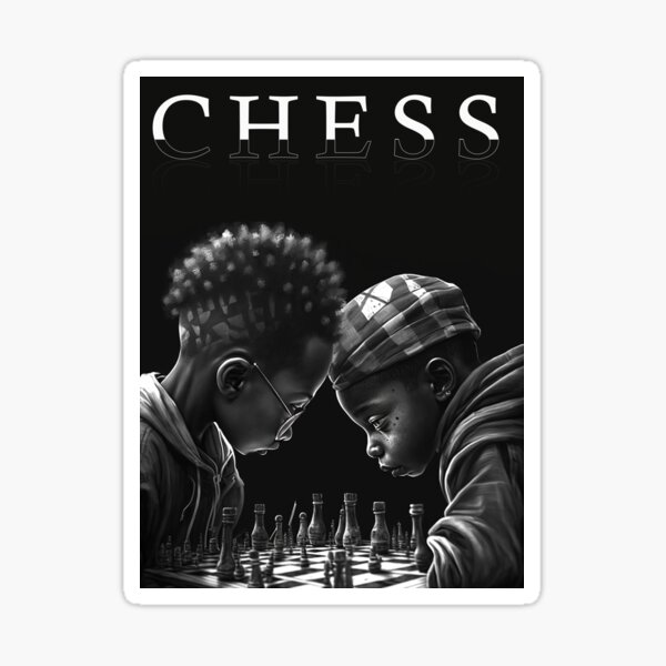 "Kids Playing Chess" Sticker for Sale by RelaxingMonk | Redbubble