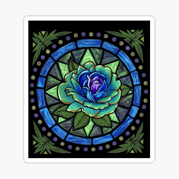 "Peacock Rose Window" Sticker for Sale by TristanAlex | Redbubble